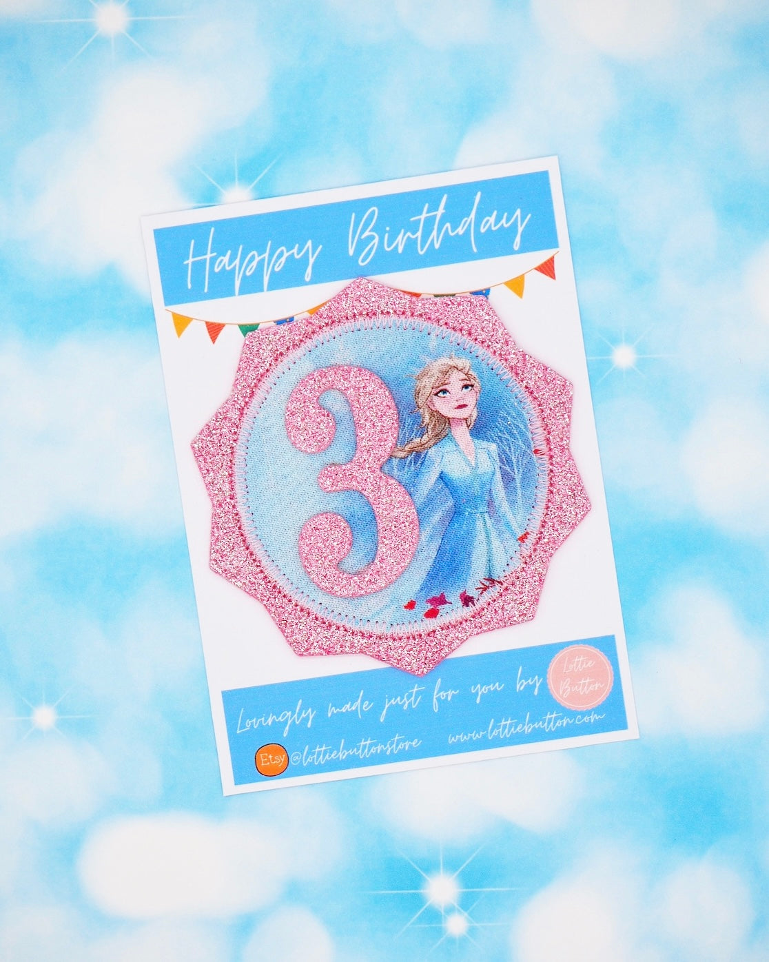 Frozen Elsa Birthday Badge – Lottie Button